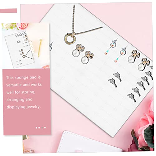 Alipis 30 pcs jewelry box pad ring foam insert ring insert trays earrings showcase trays showcase display trays ear stud pad drawer tray ring display pad sponge white mosaic ring holder