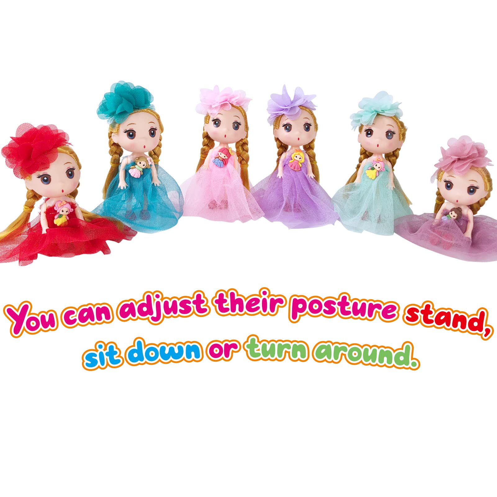 Easter Eggs Basket Stuffers with Fashion Beauty Doll, 6 PCS Jumbo Surprise Eggs for Girls Toddler Kids Gift Easter Basket Stuffers Fillers