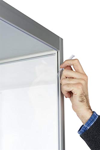 Displays2go Locking Glass Display Case, Illuminated – Silver (DCKDMT24S)
