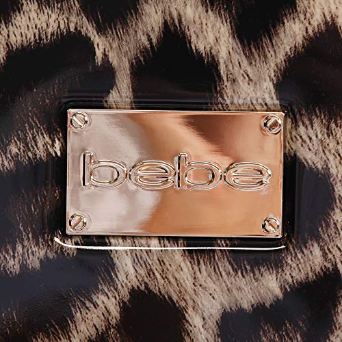 BEBE Women's Adriana Spinner Luggage, Leopard, 3pc Set (21" 25" 29")