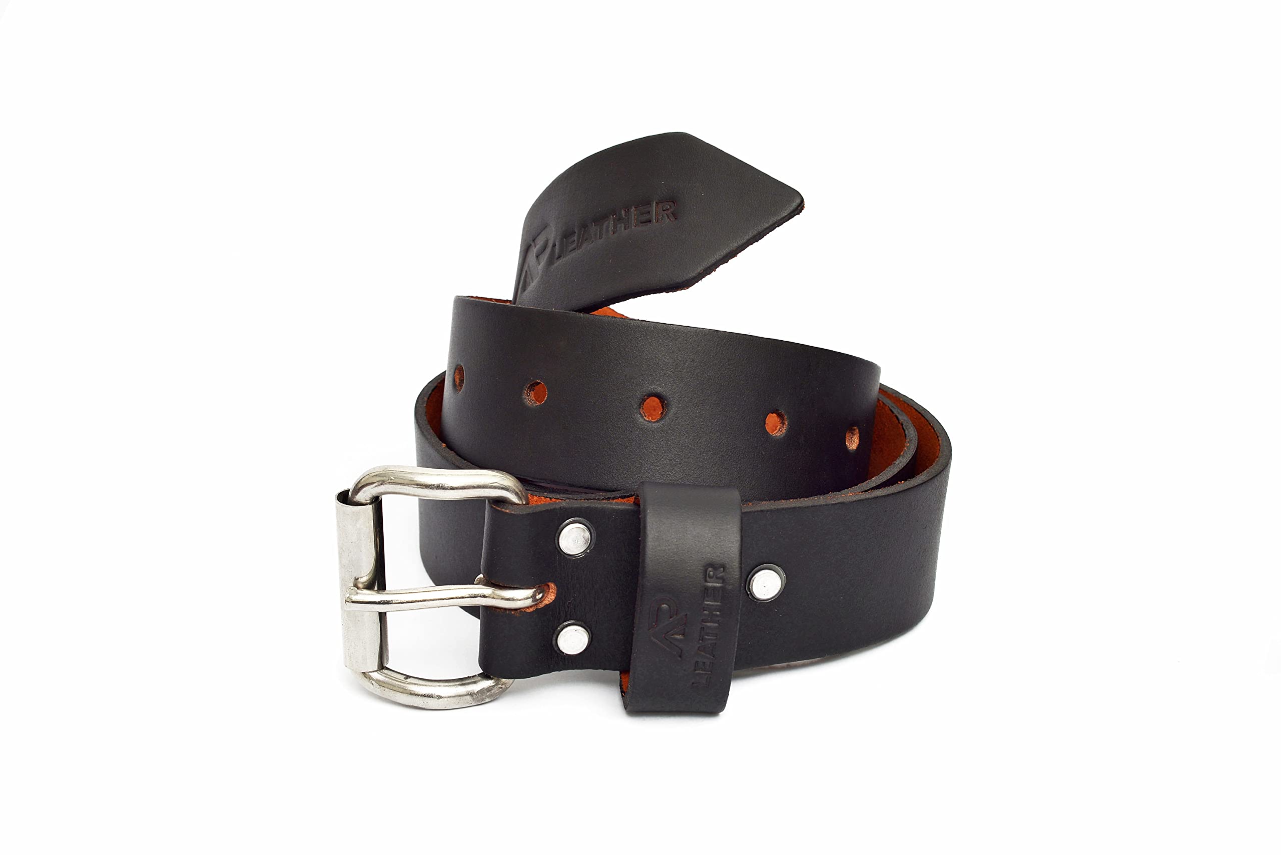 Ap Leather 100% Real Leather Work Belt , 32 Inch to 46 Inch , 2MM Leather Thickness ,Single Hole , Leather Tool Belt ,Men ,Work Tool Belt , 2MM Width
