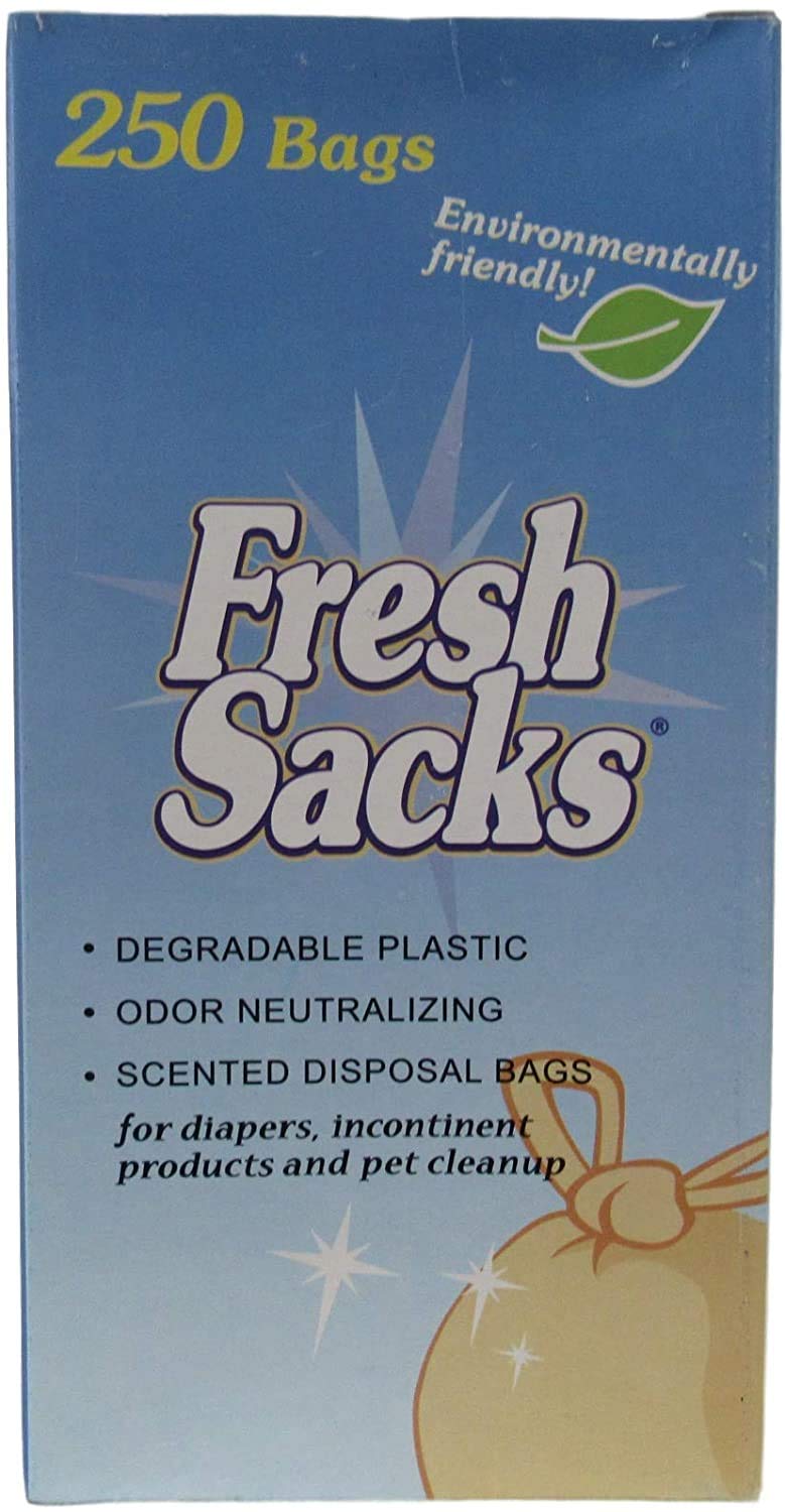 Fresh Sacks Biodegradable Diaper Disposal Bags, Roll of 250