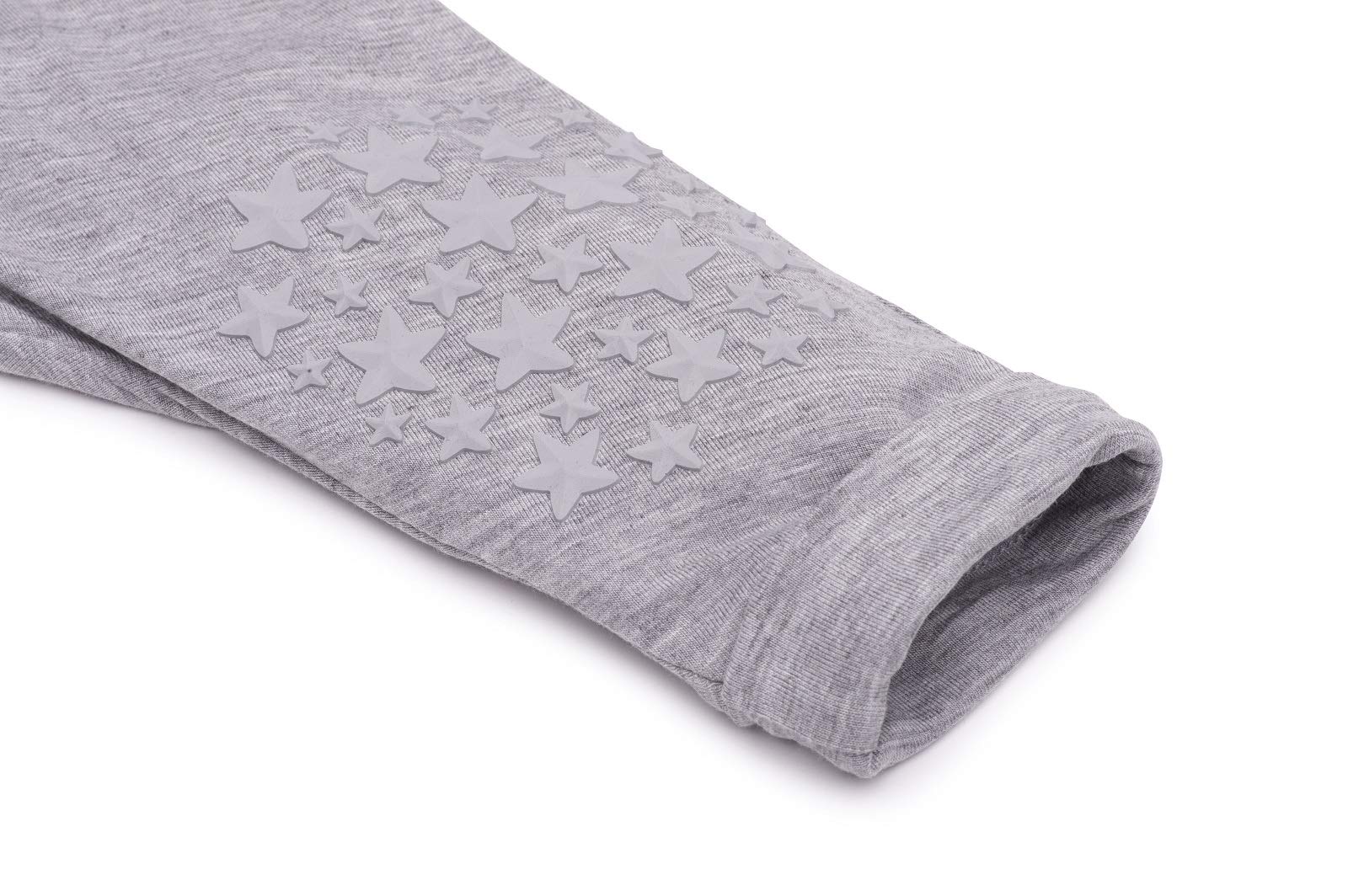 Go Little One Go Anti-Slip Bamboo Baby Crawling Leggings Pants - Helps Learning to Crawl on Slippery Floors Easier and Safer (Heather Grey, One Size)