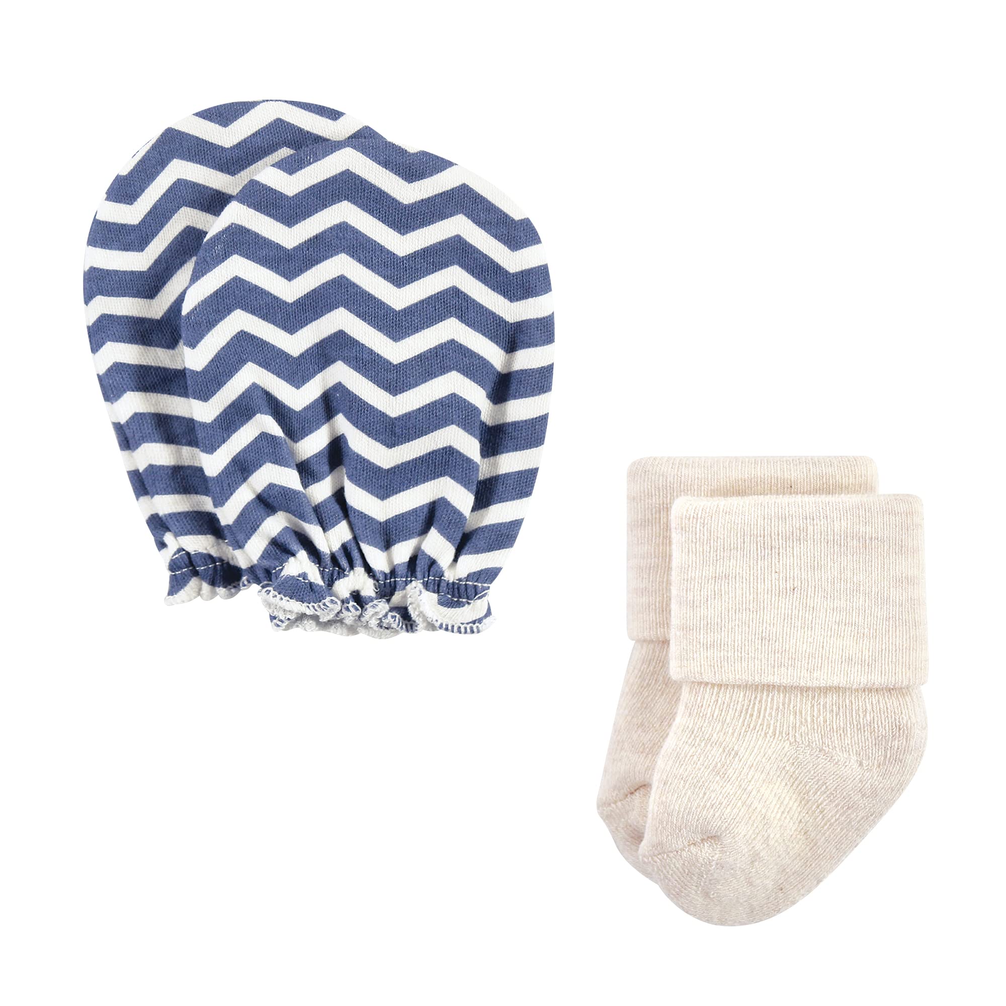 Hudson Baby Unisex Baby Socks and Mittens Set, Woodland Boy, 0-6 Months