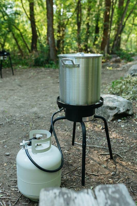 Camp Chef Aluminum Pot & Basket - Includes Lid, Basket & Removal Hook - Perfect for Boiling, Simmering & Steaming - Easy-to-Clean Cooking Pot - 32 Quart Pot