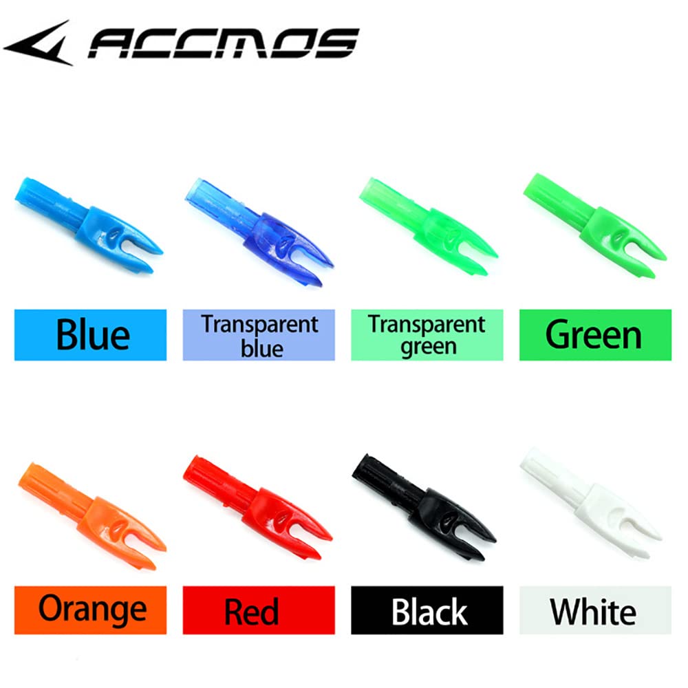 ACCMOS 24pc Archery Internal Arrow Nocks for ID 5.2mm .204" Carbon Fiberglass Arrow Shaft DIY Archery Accessory