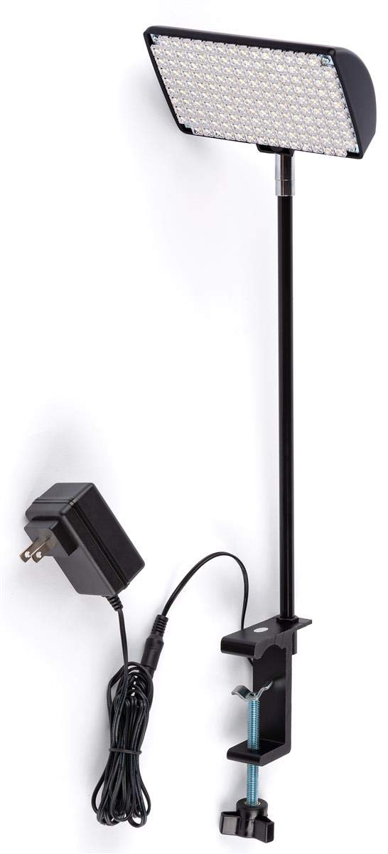 Displays2go, Trade Show Booth Clamp Spotlights, Aluminum, ABS Plastic, and Iron Construction – Black Finish (LED12W01BK)
