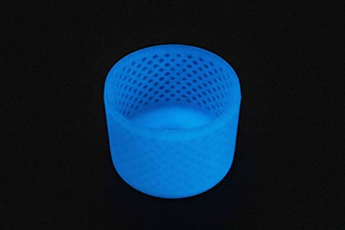 BottleArmor Protective Silicone Boot Sleeve for Hydro Flask Water Bottles with DropShield Technology… (Small (fits 12oz to 24oz), Ice (Glows Blue))