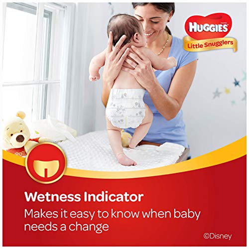 Huggies Little Snugglers Baby Diapers, Size 3, 162 Count, Unscented, Hypoallergenic, DryTouch Liner, Pocketed Waistband, Wetness Indicator, Double Grip Strips