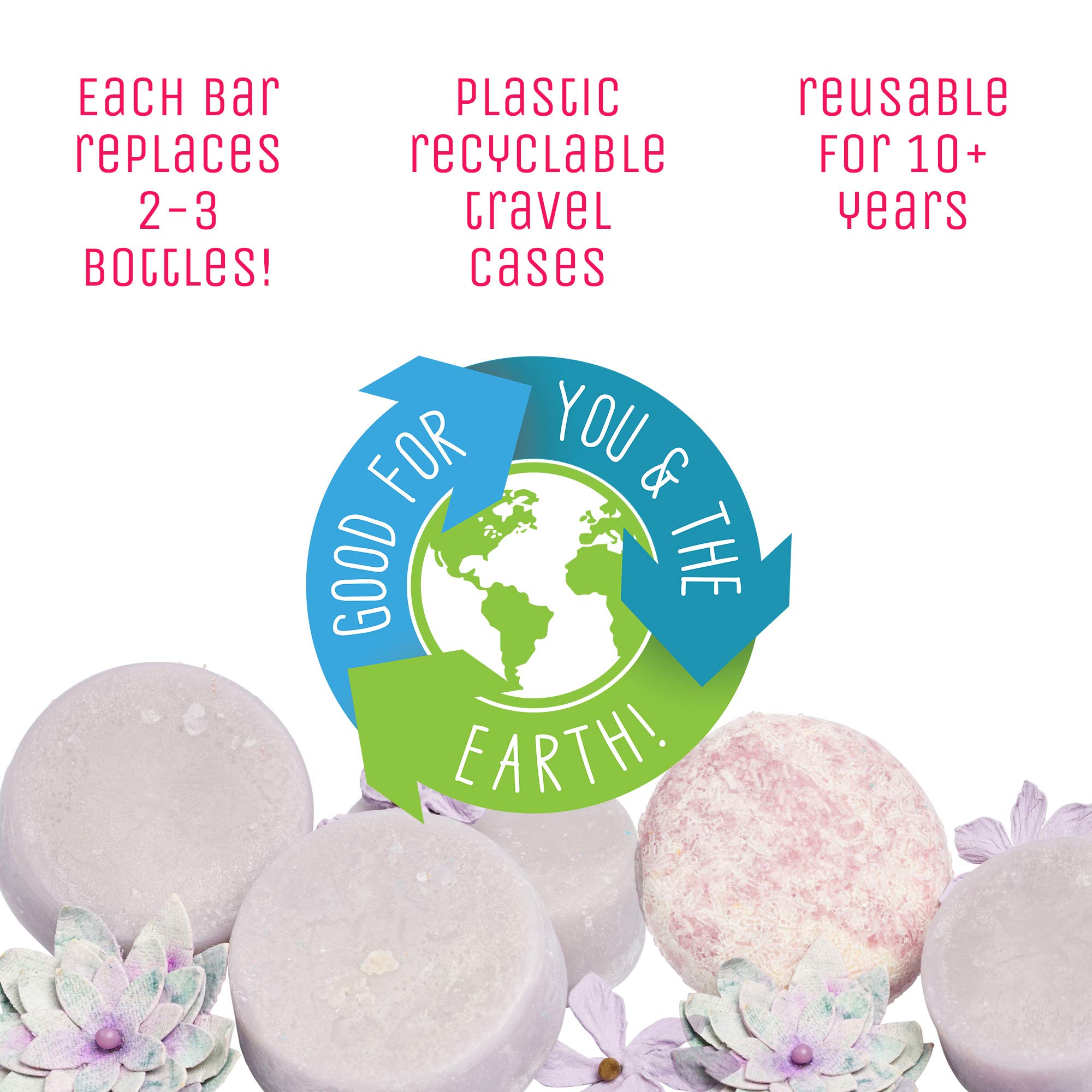 Sweet & Sassy Shampoo + Conditioner Bars: Includes 1 Shampoo, 1 Conditioner. Made in the USA, Natural, Organic, SLS Free, Safe for Color Treated Hair. So Sumptuous