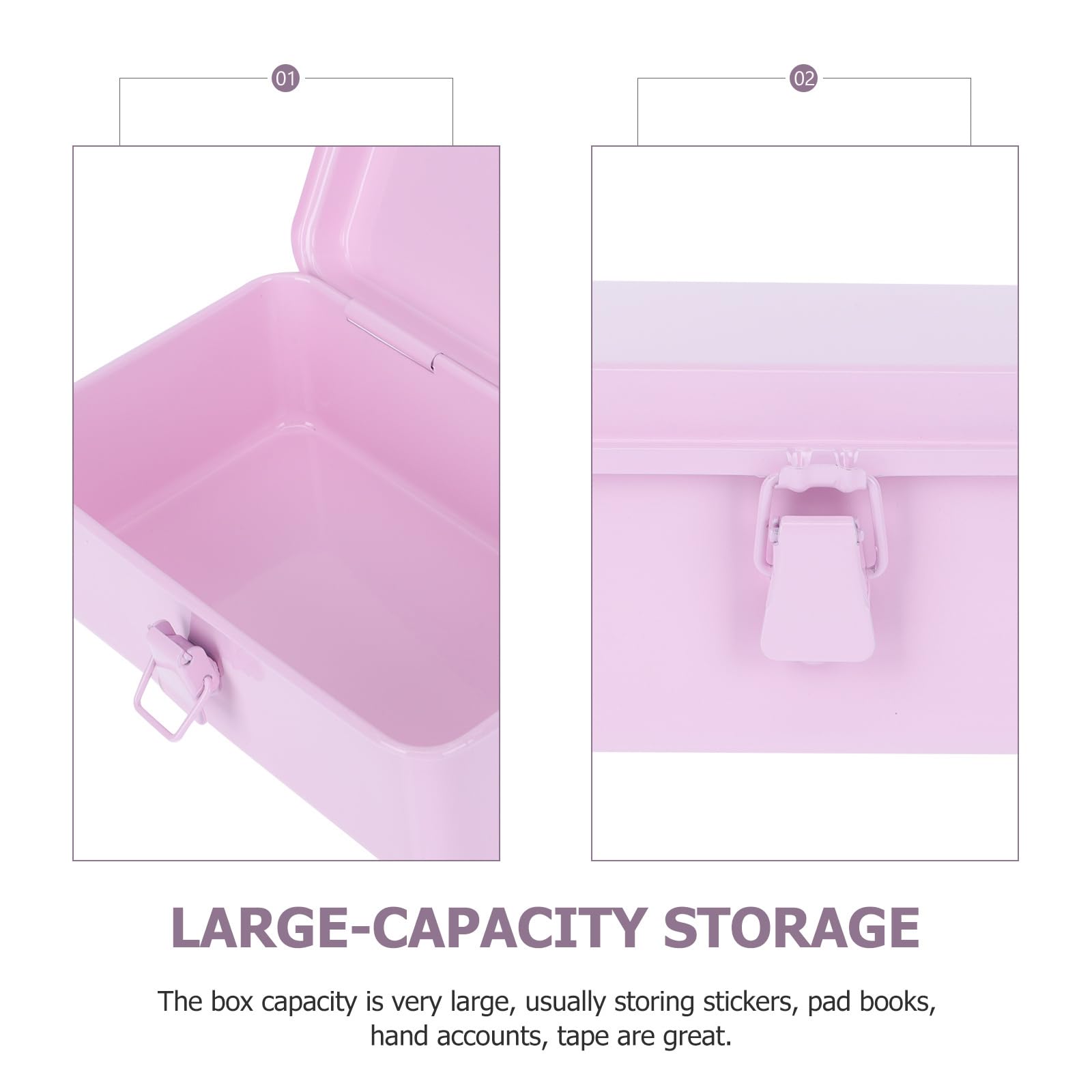 Cabilock 1pc Box Snack Metal Nesting tins Drawer Box Storage Rack Household Trash Box Simple Sundries Holder Storage Container Hinge Tray Mini Hinges Rectangle Jewelry Box Seal