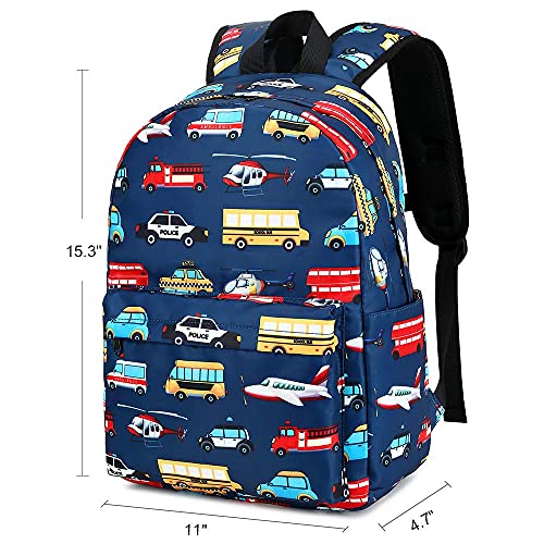 CAMTOP Backpack for Kids Boys Preschool Backpack with Lunch Box Toddler Kindergarten School Bookbag Set (Y0065-2 Navy Blue)