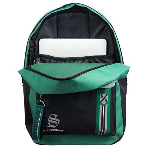 Bioworld Harry Potter Slytherin 16" Laptop Backpack & Lanyard Combo Set