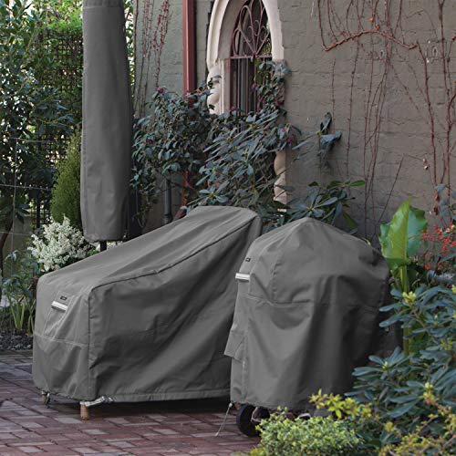 Classic Accessories Ravenna Water-Resistant 24 Inch Round Patio Ottoman/Table Cover, Outdoor Ottoman Cover