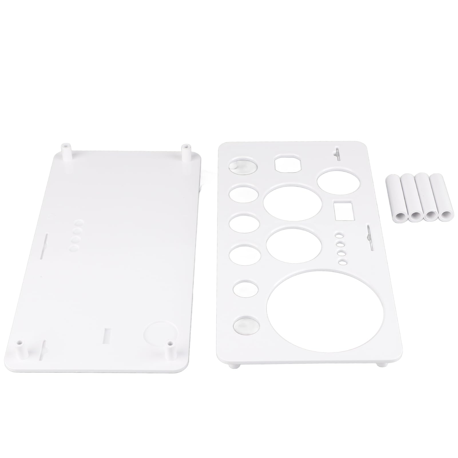 Bartender Kit Stand, Professional Cocktail Shaker Set Stand for Cocktail Lovers Plastic Bartending Tool Holder for Bar Home White(L)