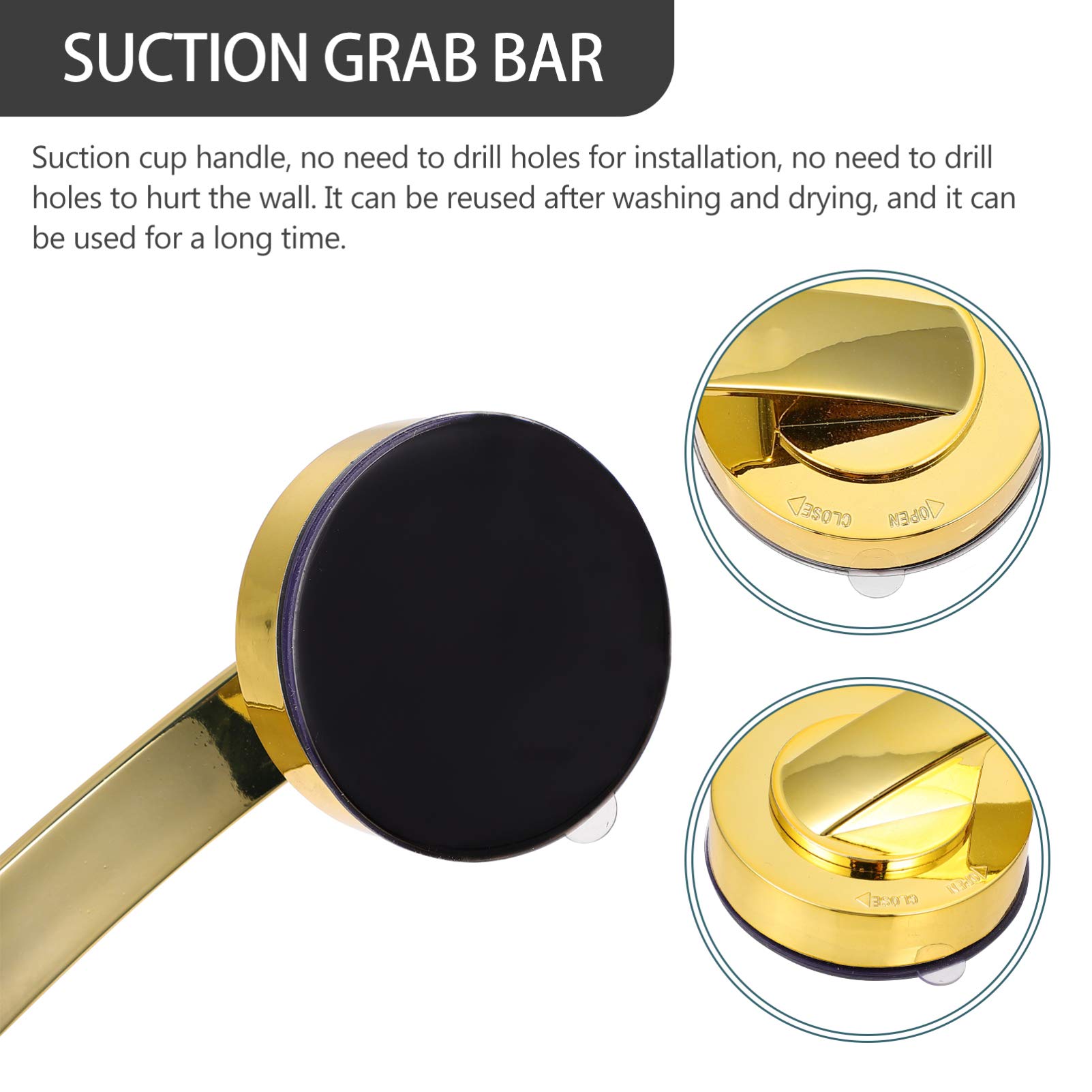 Cabilock 1pc Suction Handrail Bathroom Handrail Shower Bars Handicap Grab Bars Bathtub Safety Rail Kitchen Hand Rest The Injury Safety Handle Plastic Elder Advanced Door Handle