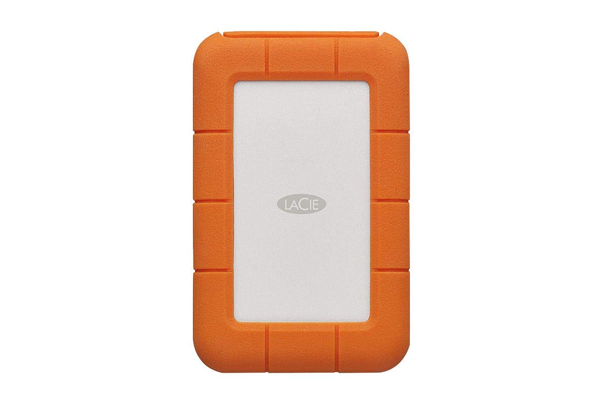 LaCie 2TB Rugged Thunderbolt USB-C External Hard Drive, Orange