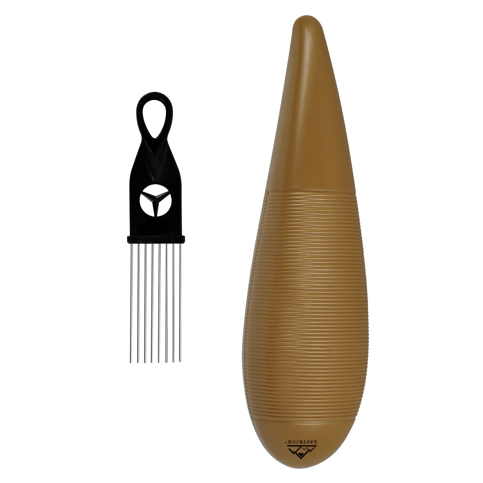 EASTROCK Guiro Instrument 3.3"x12" Fish Shaped Latin Percussion Instrument with 1 Scraper Musical Training Tool for Beginners and Professional Band Accompaniment (Upgraded Version)
