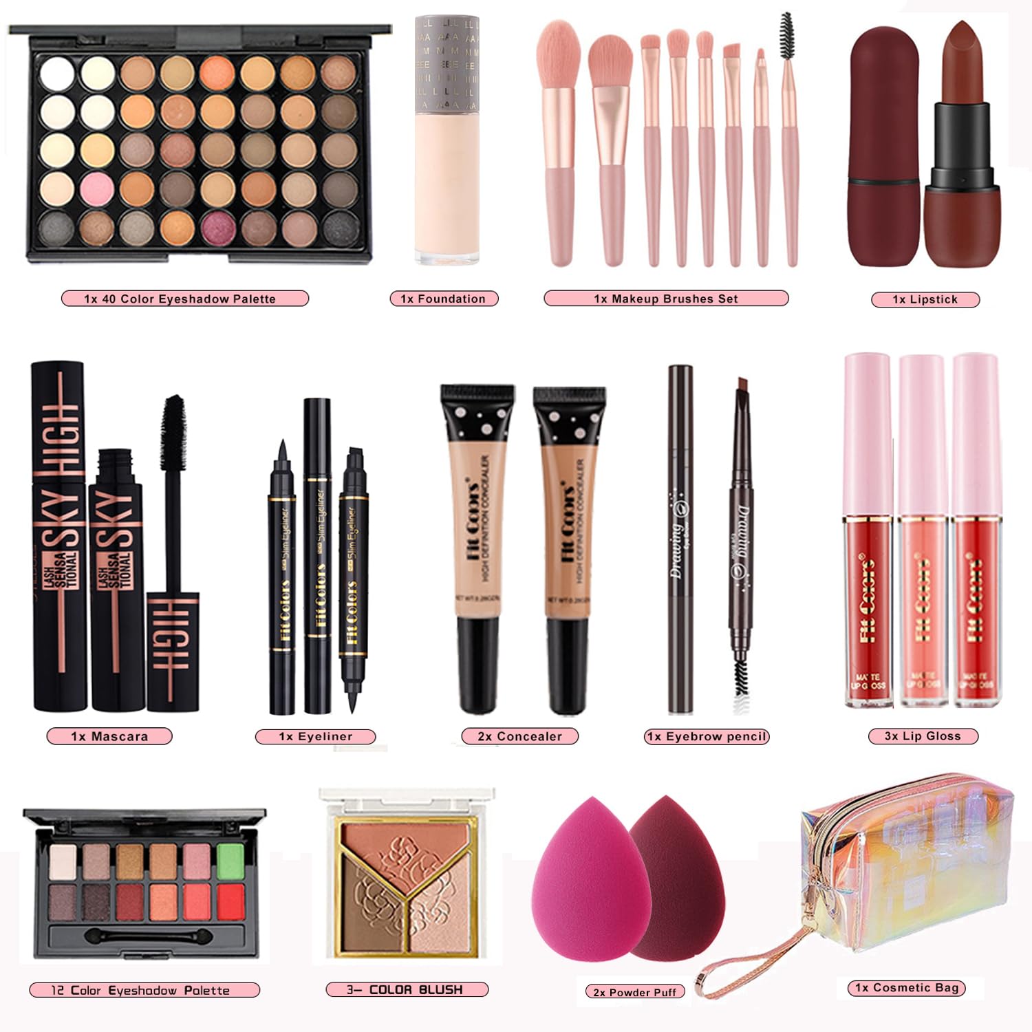 All-in-One Makeup Kit Professional Makeup Kit for Women Full Kit, Portable Multipurpose Makeup Sets for Beginners and Professionals
