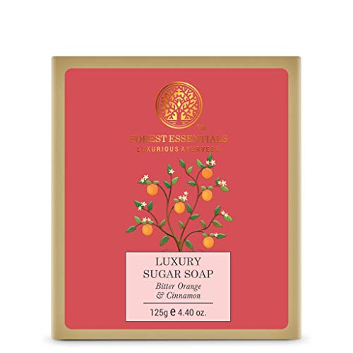 Forest Essentials Luxury Sugar Soap Bitter Orange & Cinnamon - 125g