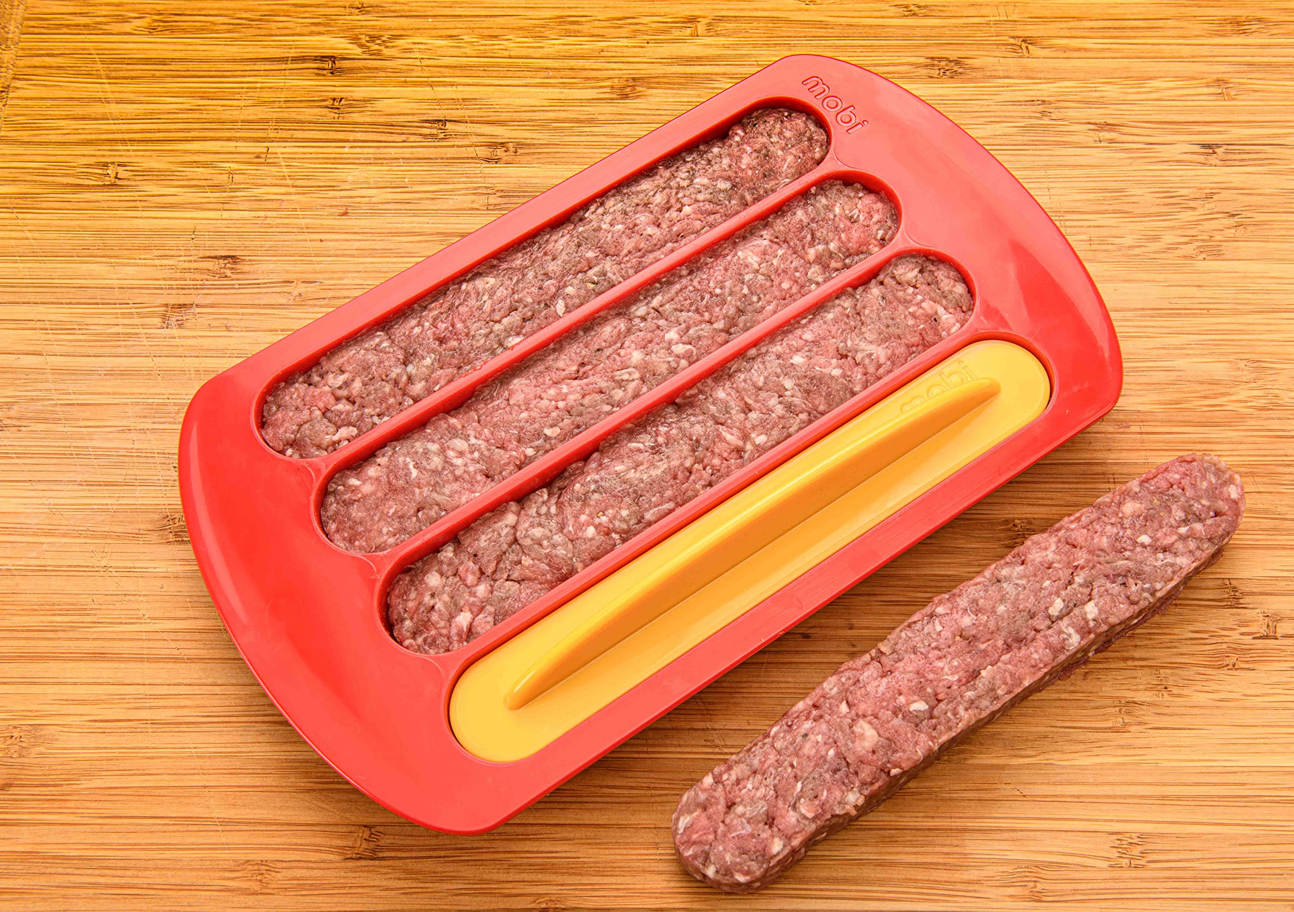 Mobi-The New Cool Way to Eat a Hamburger- Hot Dog Shaped Burger Mold