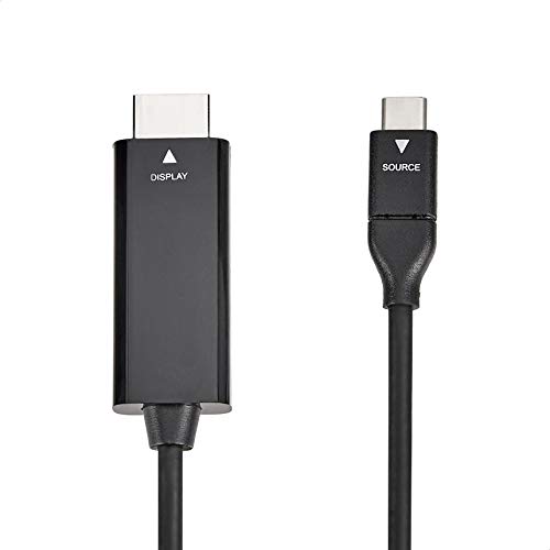 Amazon Basics USB-C to HDMI Cable Adapter (Thunderbolt 3 Compatible) 4K@30Hz - 1-Foot, Black