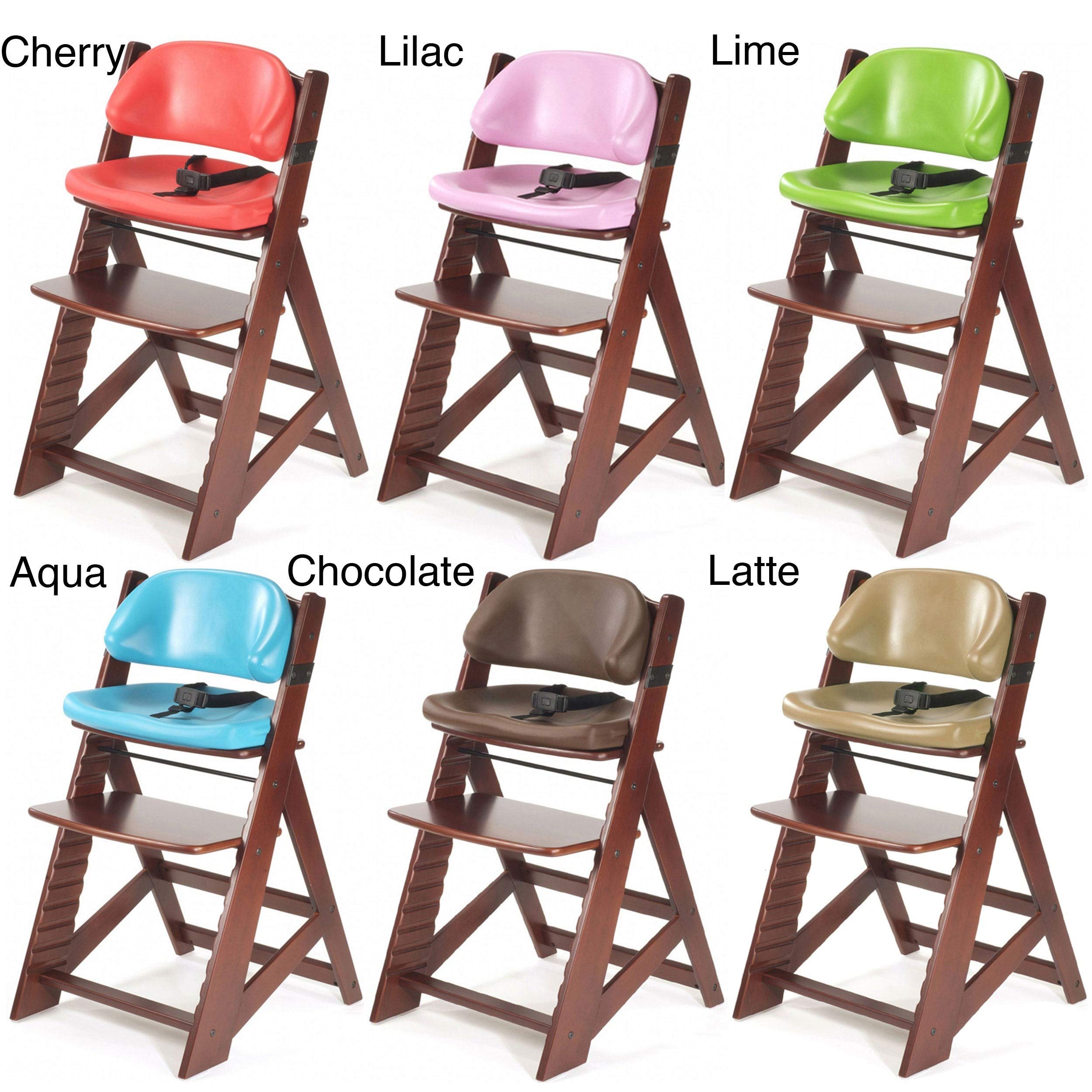 Keekaroo Height Right Kid's Chair with Comfort Cushions, Mahogany/Vanilla (0055219KR-0001)