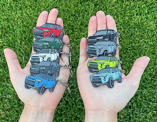 FOUR WHEEL BEAST 4Runner Accessories - Keychain 4 runner key chain key fob cover - 3rd 4th 5th gen mods car accessories trd 4 runner (Black)
