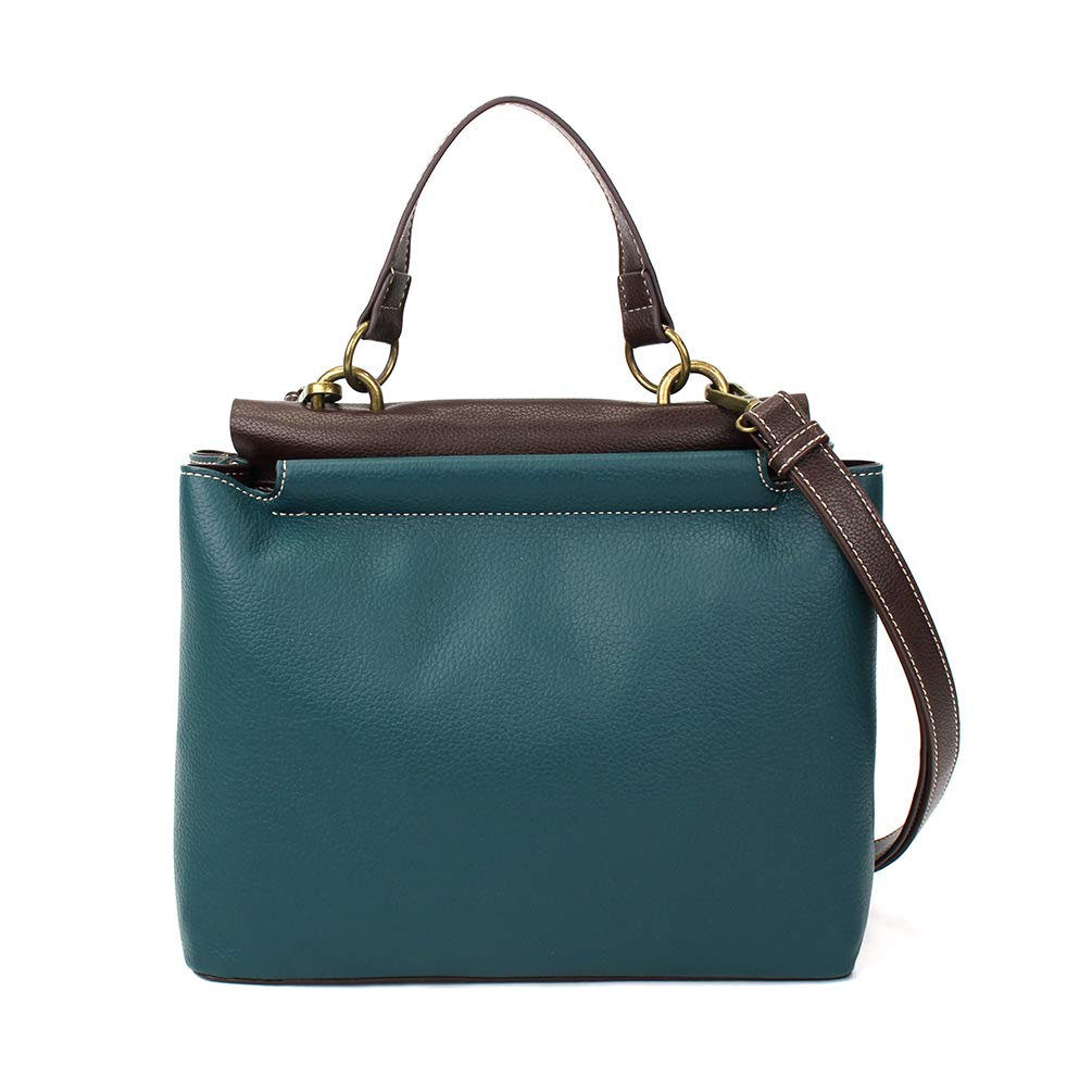 CHALA Charming Satchel with Adjustable Strap - Poodle - Turquoise