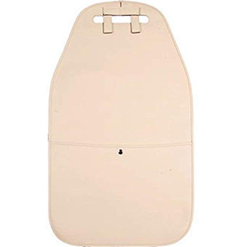 ZZ Lighting Car Kick Mats Seat Back Protectors Kick and Stain Protection for Children Or Adult with Pocket Universal Size(2 Pack,Beige)