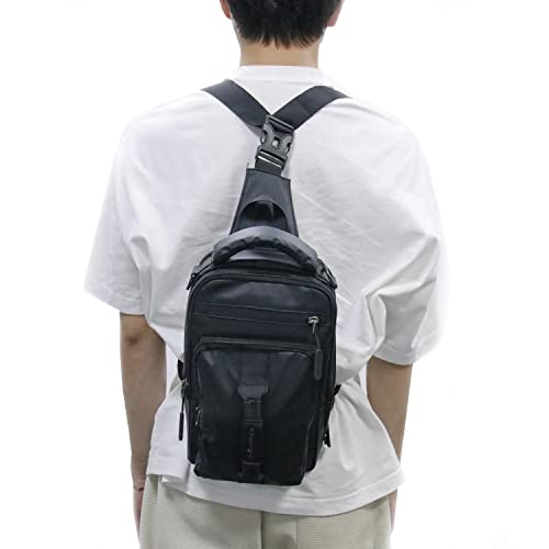 CHARGELLA Sling Bag for Men & Women Waterproof Shoulder Daypack Crossbody Backpack for Travel Hiking with USB Charging Port (Blue)