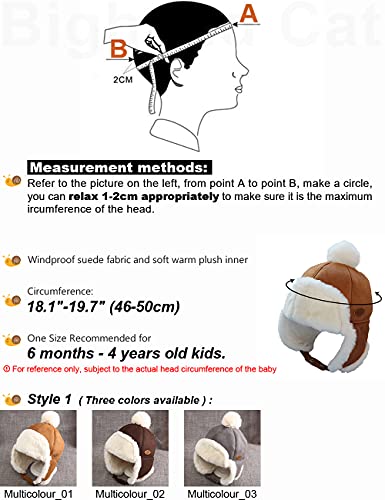 IIG Baby Boy Ushanka Earflap Winter Trooper Hat Cap, Kids Trapper Hat (Multicolour01)