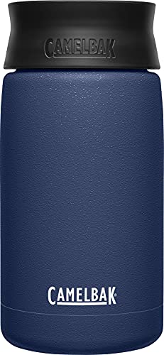 CamelBak Hot Cap Travel Mug, Insulated Stainless Steel, Perfect for taking coffee or tea on the go - Leak-Proof when closed - 12oz, Navy