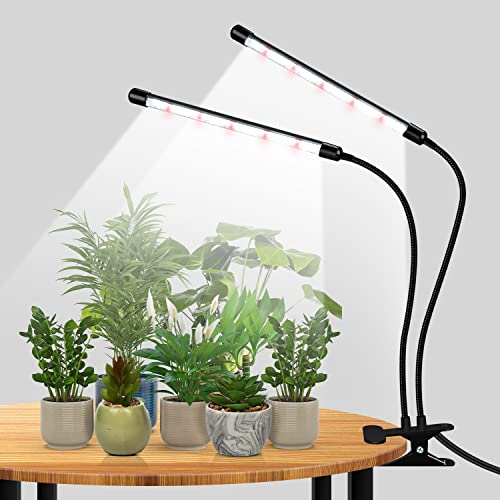Bseah Grow Light Plant Lights for Indoor Plants, 84 LEDs Full Spectrum Clip Plant Growing Lamp, 10-Level Dimmable, Auto On Off Timing 3 9 12Hrs