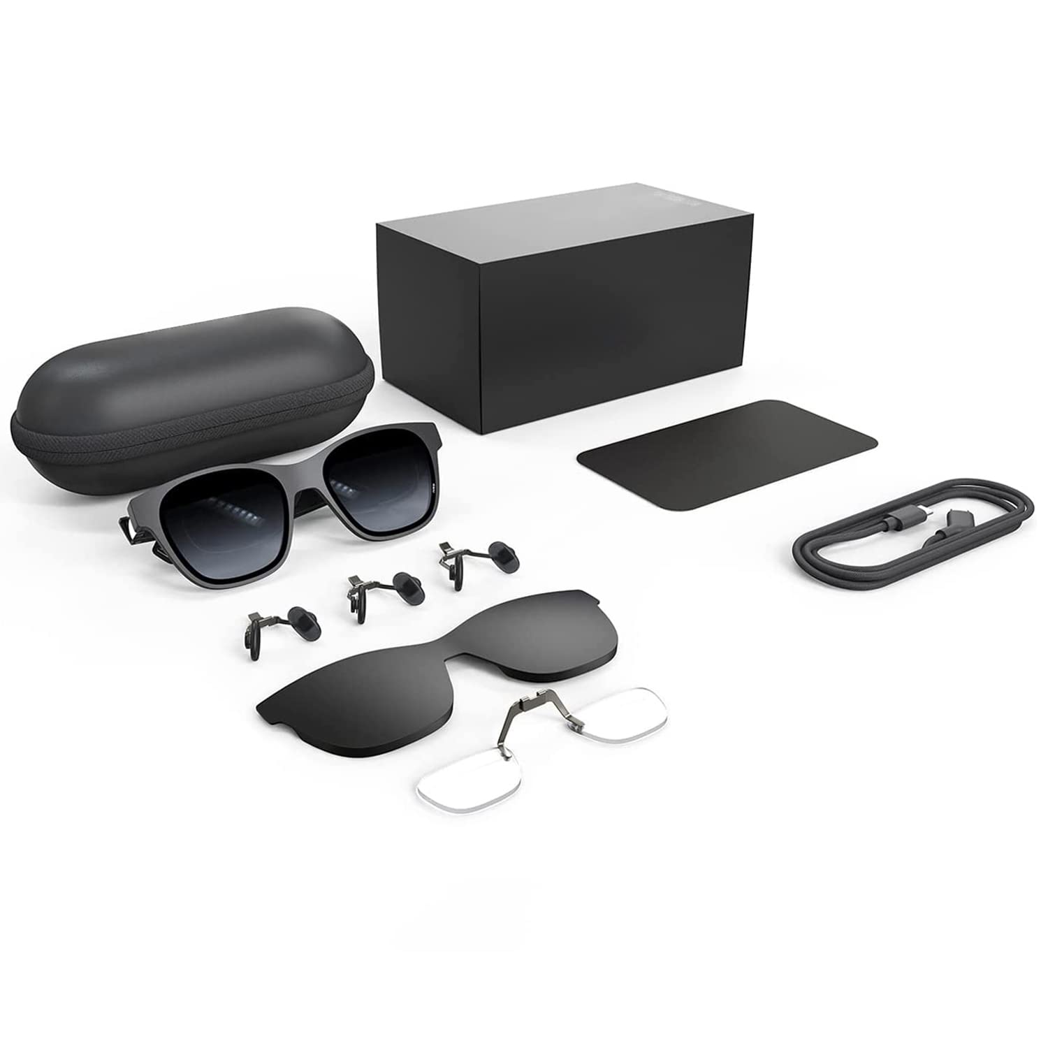 AR Glasses, Smart Glasses with Huge 201" Micro OLED Virtual Theater, Augmented Reality Glasses for Viewing, Streaming and Gaming on PC/Android/iOS - Console and Cloud Gaming Compatible