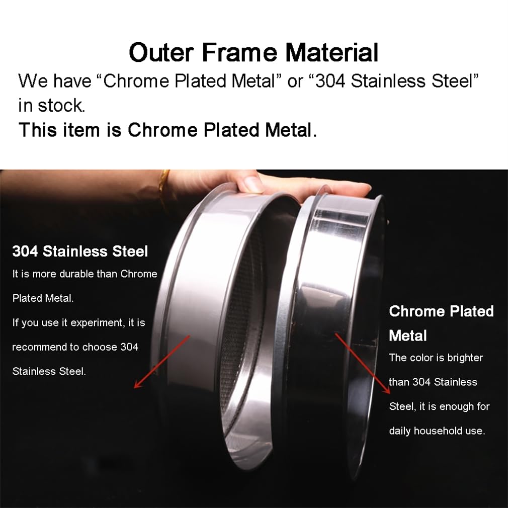 Integrated Lab Test Sieve Diameter 8cm Stainless Metal Wire Mesh Filter Strainer Various Mesh Count (mesh Count 220)