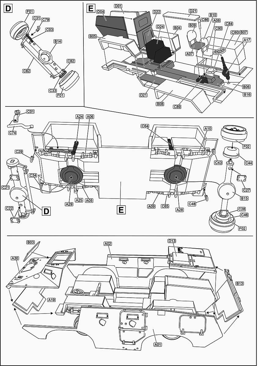 ACE 72438-1/72 - V-100 (XM-706 E2) USAF Armored Patrol Car Armor kit