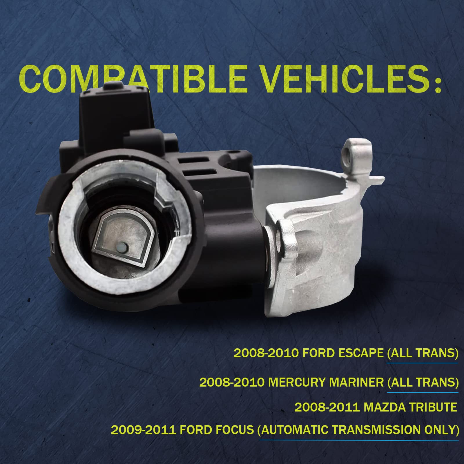 9L8Z-3511-A Ignition Lock Housing Compatible with Ford Escape (2008-2012) Ford Focus (2008-2011) Mercury Mariner (2008-2010), 989-019 Ignition Housing, Steering Lock Assembly 9L8Z3511A