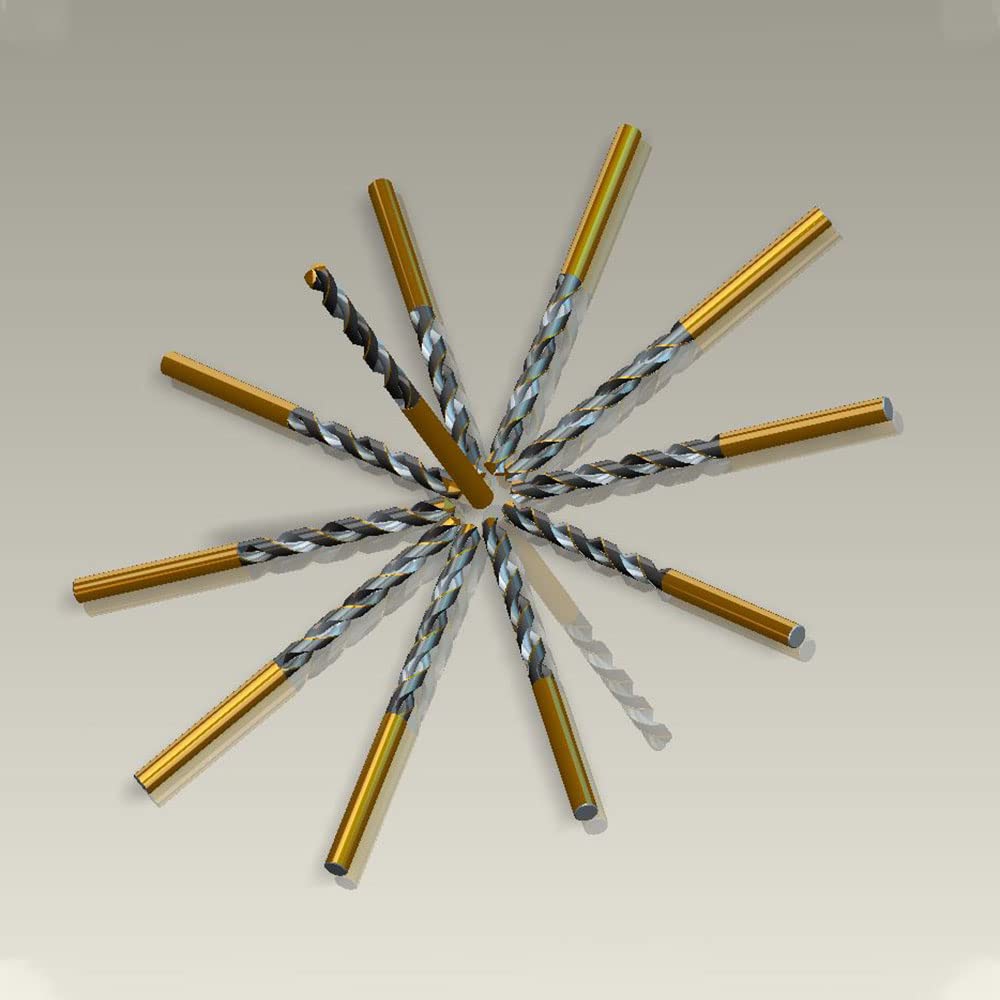 Aopin 2pcs HSS 9/16" Inch (14mm) Metric Gold Cobalt Titanium High Speed Steel Twist Drill Bit,Suitable for Cast Iron,Stainless Steel,Copper, Wood,Plastic,Other Material Products