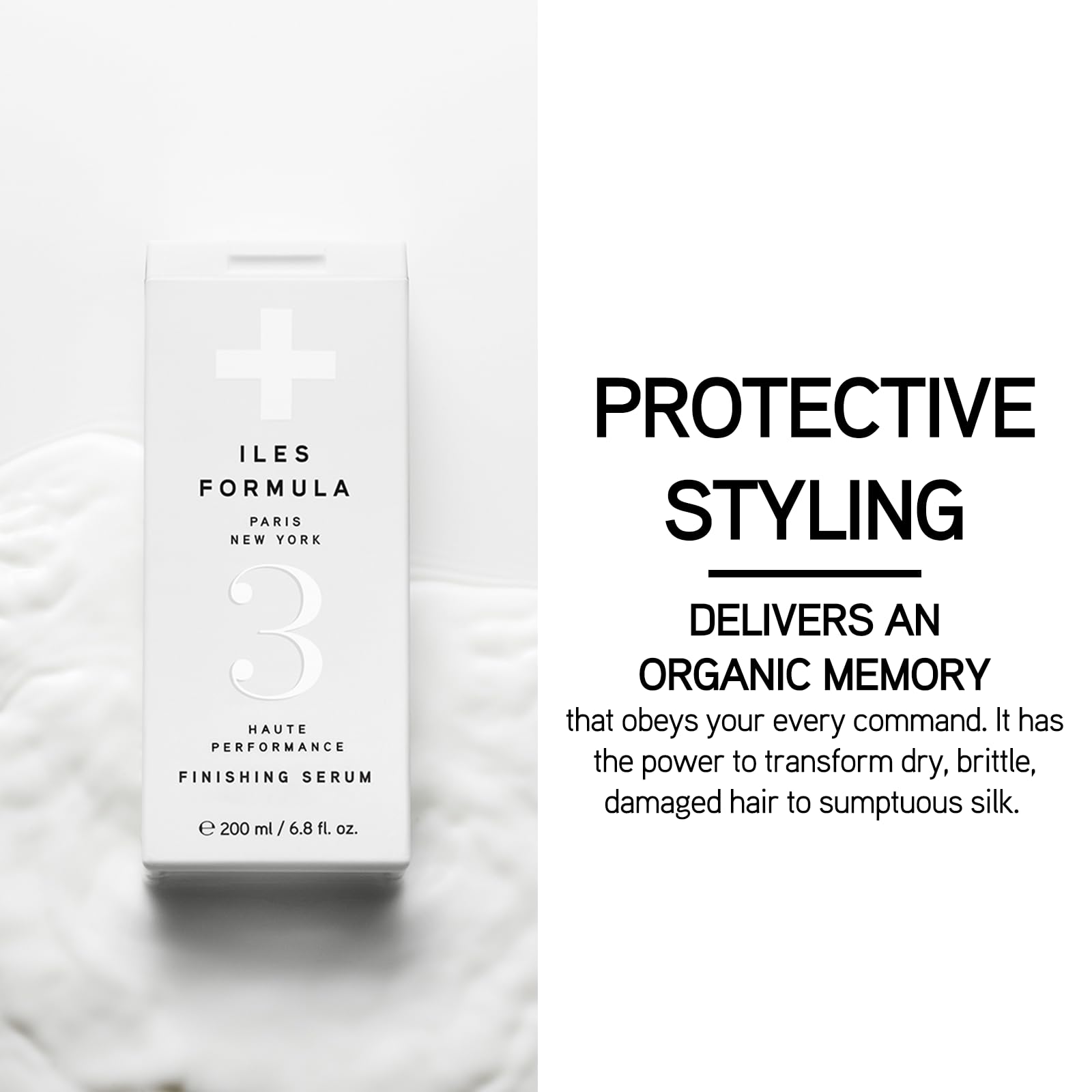 ILES FORMULA Haute Performance Finishing Serum – Style & Smooth Without Weighting Hair Down, Protects Hair from Heat, Humidity, UV Rays + Color Fade - 6.8 Fl Oz (200 ML)