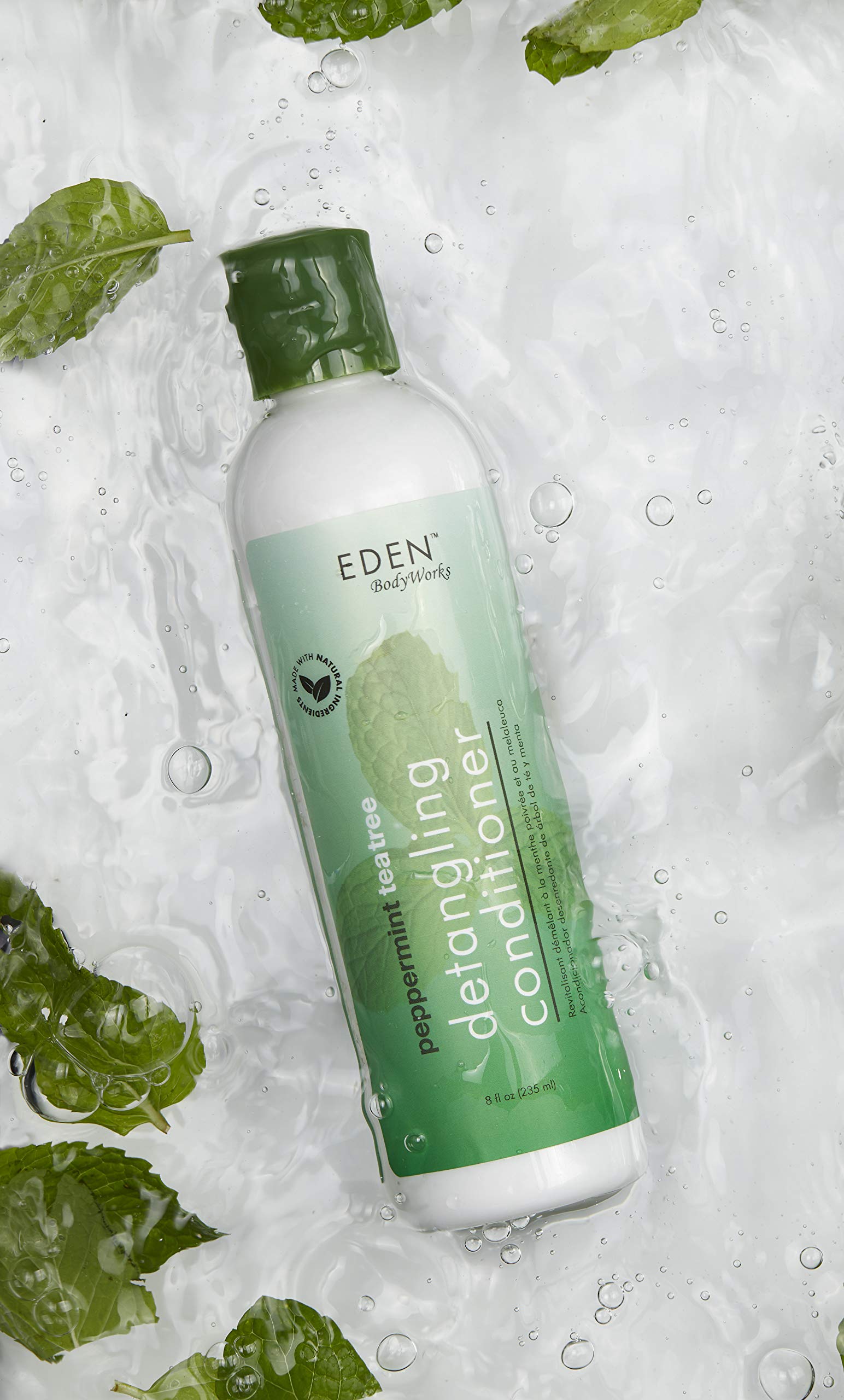 EDEN BodyWorks Peppermint Tea Tree Conditioner | 8 oz | Refresh & Soothe Scalp, Moisturize & Detangle Hair - Packaging May Vary