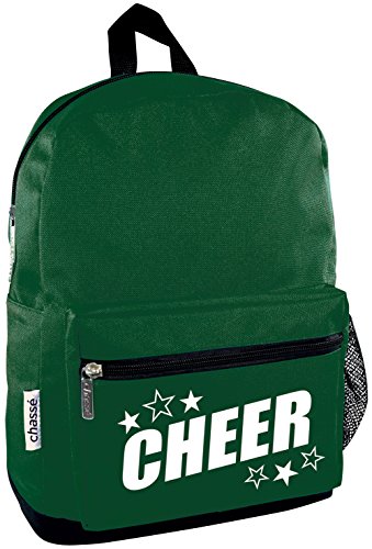 chassé Girls Basic Cheerleading Backpack - Lightweight Bag for Dance, Teams, Sports (Dark Green)