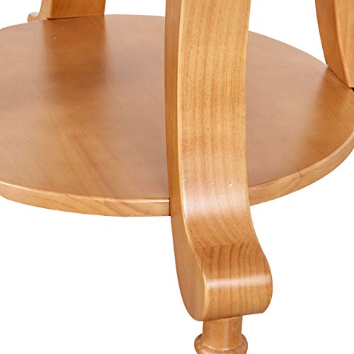 Amazon Brand – Ravenna Home Traditional Solid Pine Coffee Table, 19''H, Oak Finish