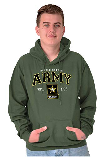 Brisco Brands US Army Pride United States Military Hoodie Sweatshirt Women Men