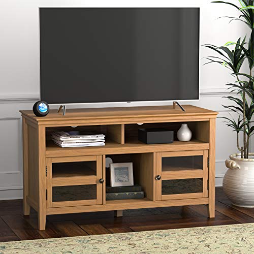 Amazon Brand β Ravenna Home Classic Solid Wood Media Center, 47.87"W, Rustic Honey Pine