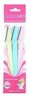 GABRIELLA Womens Eyebrows & Facial Razor (Quantity: 3 Razors)
