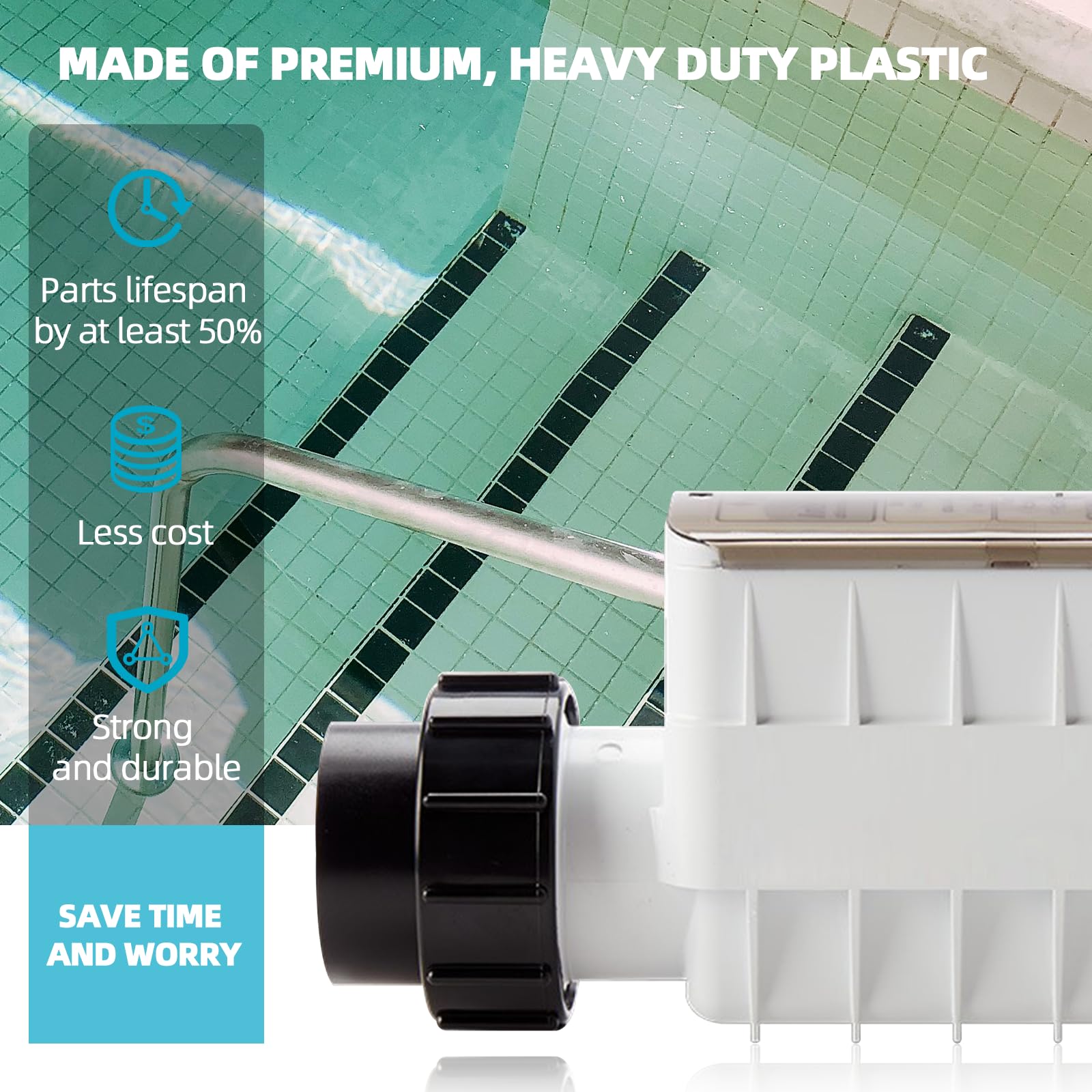 AR-PRO 520670 The Exact Acid Washing Kit Replacement | Compatible with All Pentair Intellichlor Salt Chlorinator Models| Made of Premium, Heavy Duty Plastic - Improving the Parts Lifespan by 50%