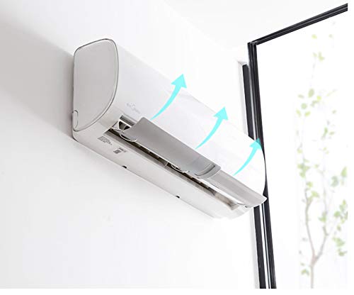 Adjustable Air Conditioner Deflector Confinement Air Deflector Outlet Air Wing Air Cooled Anti Blast Baffle Wind Direction Telescopic Windshield Vents Sidewall Ceiling Registers for Home,Gray