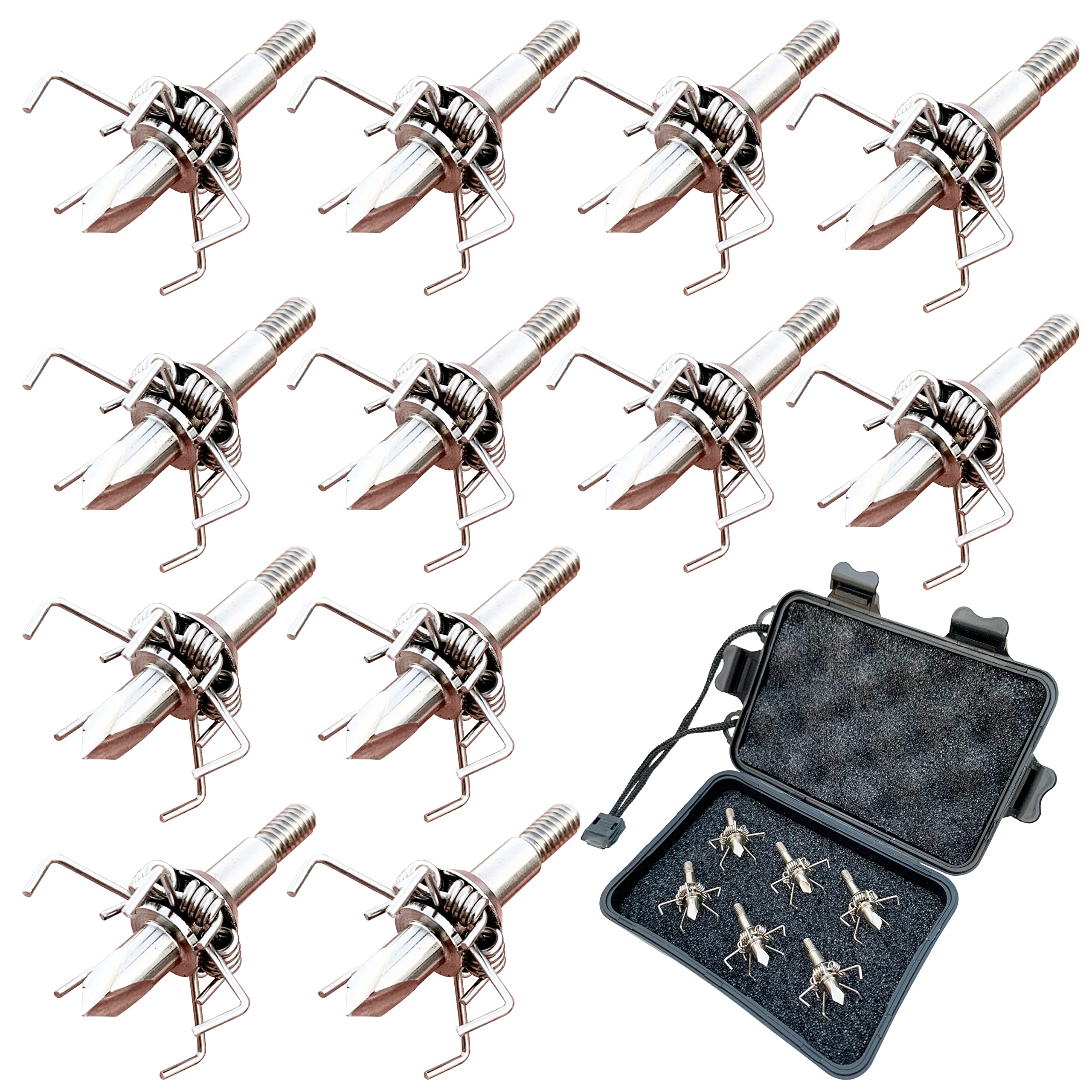 Archery Judo Broadhead (Pack of 12), 100 Grain Arrow Points Tip for Crossbow Bowhunting Hunting Game