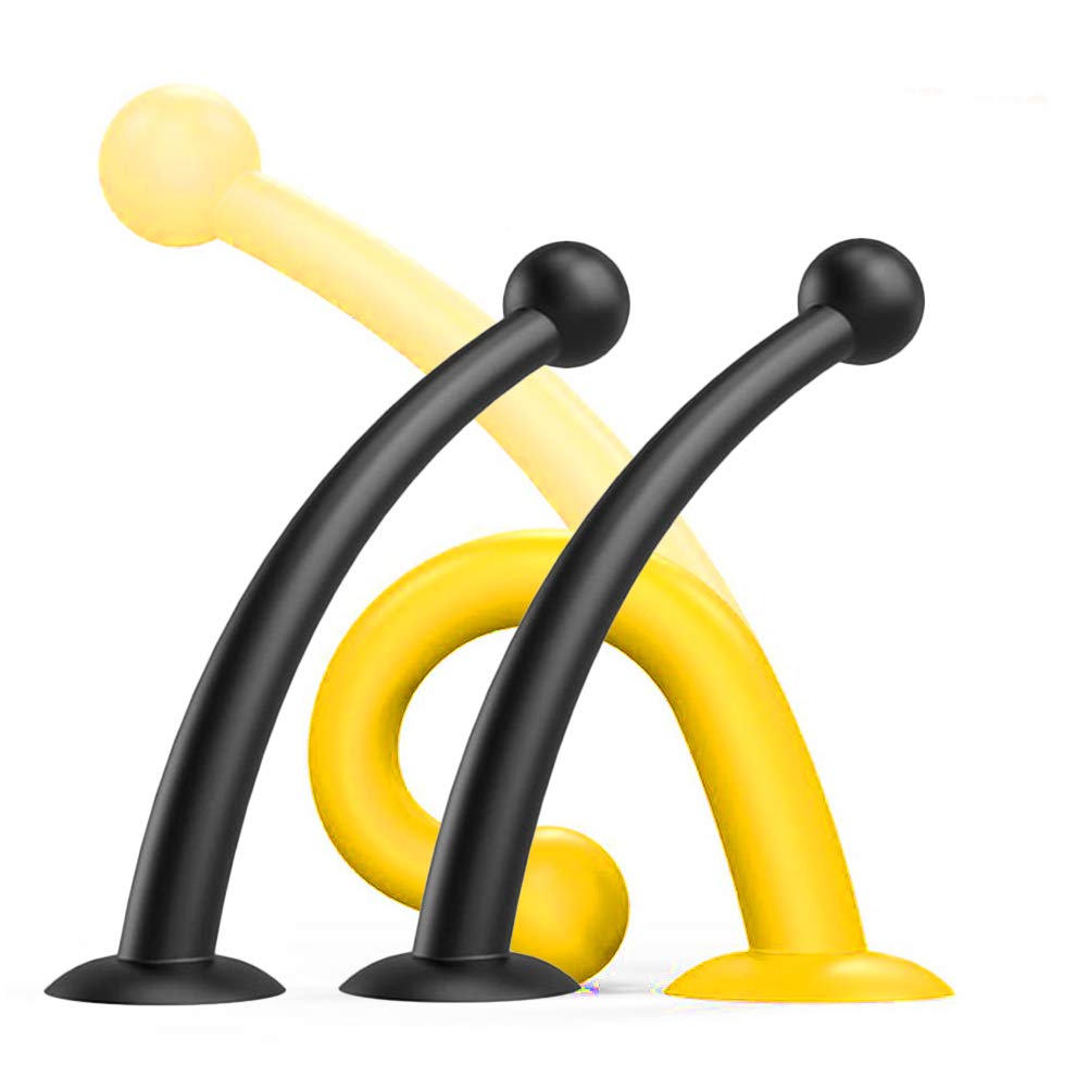 Abaodam 1 Pair Helmet Silicone Suction Cup Tentacles Antenna Sucker Tentacles Accessories (Pair of Black Tentacles) Bike Part and Accessories
